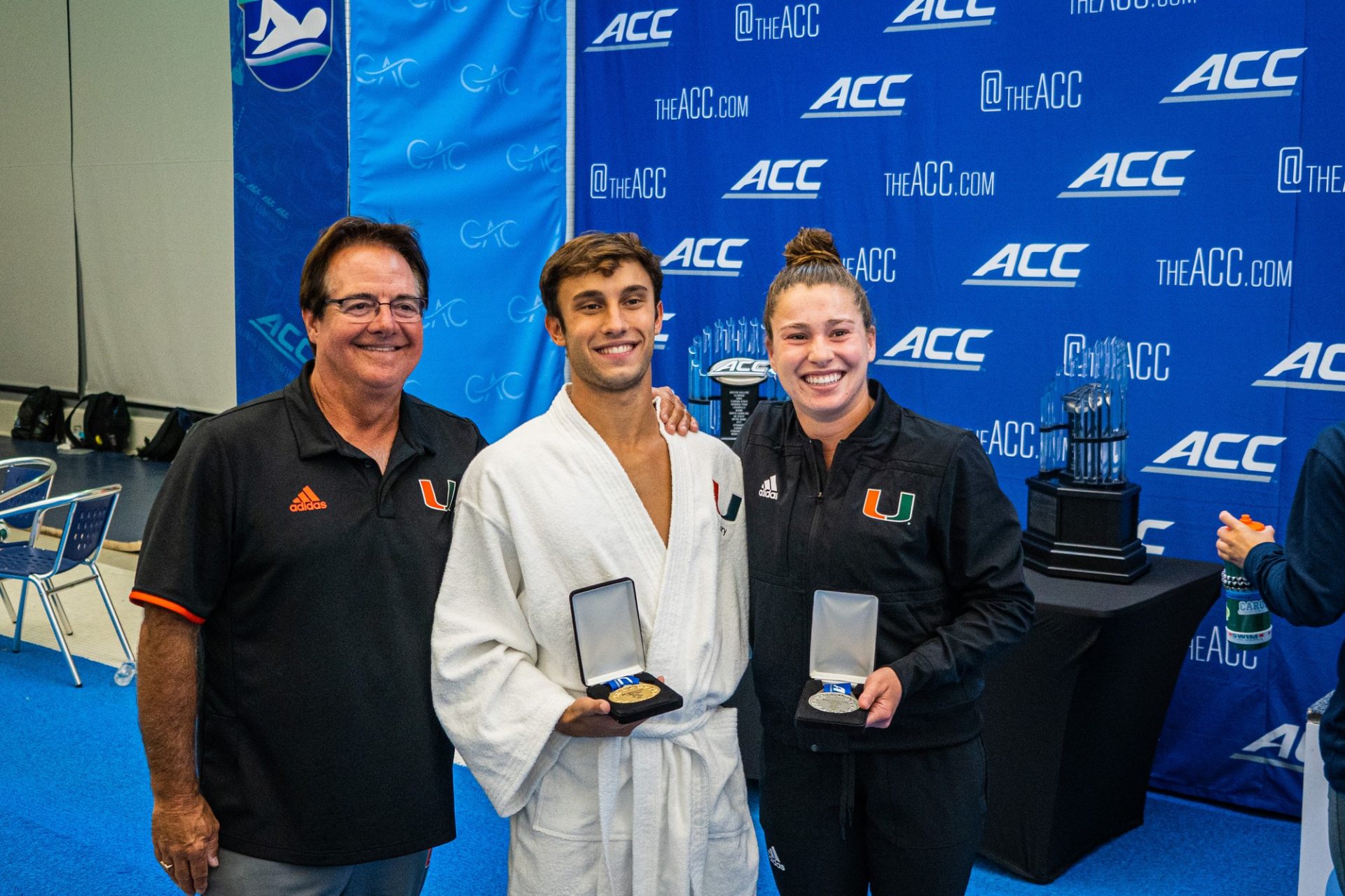 Miami swim and dive captures three gold medals, sets records at ACC ...