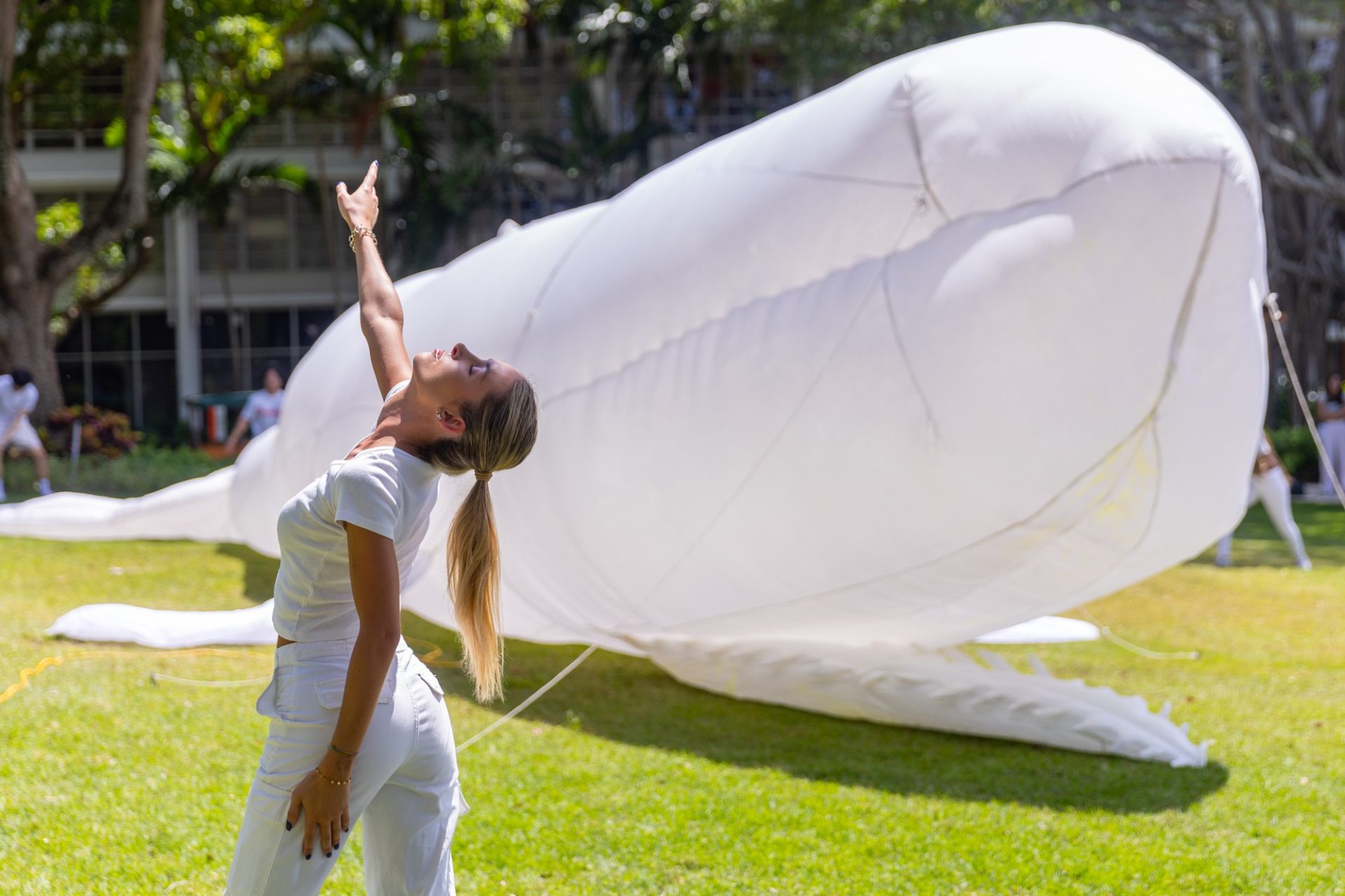 Wail of the Whale: Life-size whale sculpture makes a splash on Lakeside ...